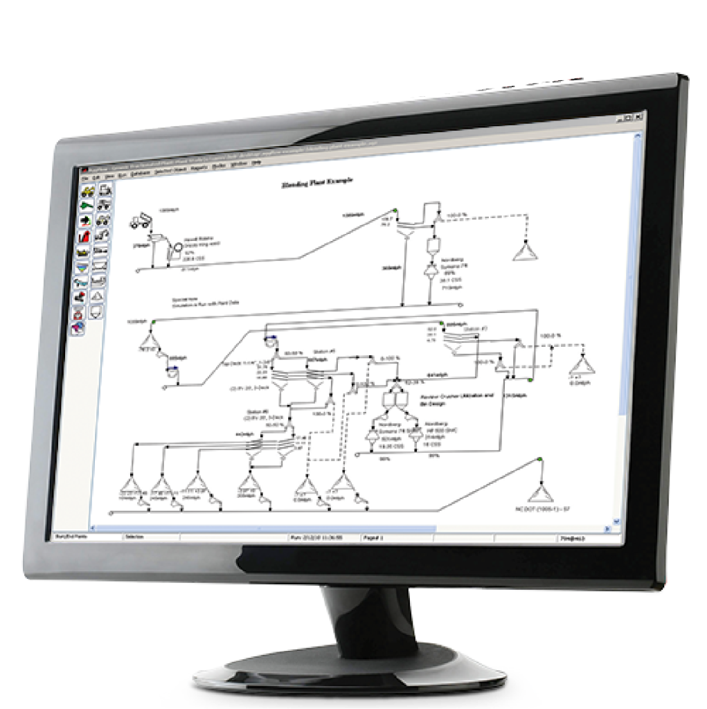 Aggflow programa de simulación de flujo de planta COMECO
